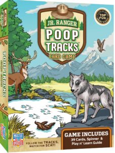 masterpieces jr ranger poop tracks card game, ages 6+, 2-6 players, medium