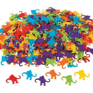 fun express large bucket of monkeys game, use for counting, linking, manipulatives and more - bulk set of 400 linking pieces in a variety of colors - great for classroom, daycare and home