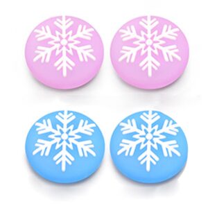 analog stick joystick rubber silicone cap thumbstick thumb grip cover case skin joystick grips for ps4 ps3 xbox one xbox 360 controller (a# pink-blue)