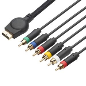 greatlink 6ft component av cable 6rca plug premium high resolution hdtv component rca audio video cable compatible with playstation 3 ps3 and playstation 2 ps2 gaming console