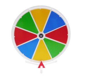 spinning prize wheel 12” color face dry erase spin wheel