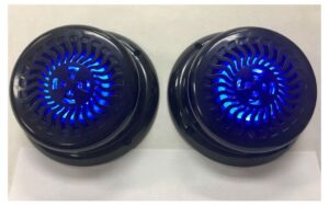 kchex 2 black wavy blue led 5.25" flush mount speaker uv waterproof