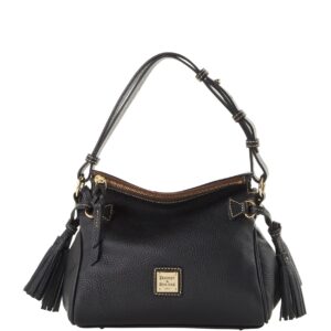 dooney & bourke handbag, pebble grain tassel shoulder bag - black