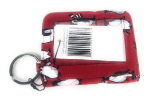 vera bradley campus id wallet playful penguins red