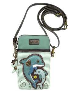 chala handbags dolphin cellphone crossbody handbag - dolphin lover collector