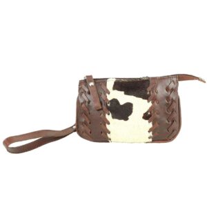 american west leather event approved wristlet for women - genuine leather