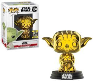 star wars funko chrome yoda (2019 galactic convention)