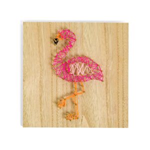 fun express diy flamingo string art kit (includes wood base, hardware and string) diy crafts for kids and adults