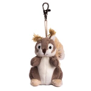 dilly dudu squirrel stuffed animal plush keychain 4-inch