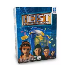 megableu usa, heist, a high-stakes strategy game for 2 to 4 players, ages 7 and up, with 5 progressive levels