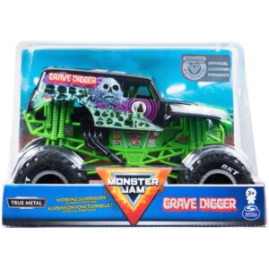 monster jam, official grave digger monster truck, die-cast vehicle, 1:24 scale