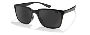 zeal optics campo | plant-based polarized sunglasses for men & women- matte black/polarized dark grey lens