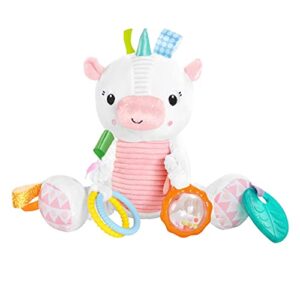 bright starts bunch-o-fun plush activity toy - unicorn, ages 3 months +