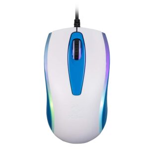 coolerplus wired mouse, 1200dpi, rainbow breathing light, usb computer mouse for kids/school/office/home/gaming mouse, compatible with windows for pc, laptop, desktop, macbook(white)