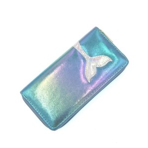 eilova orityle women long purse wallet iridescent clutch handbag zipper around cute card holder coin purse for teen girls