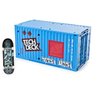 tech deck - transforming sk8 container with ramp set and skateboard