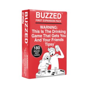 buzzed expansion pack #1 - the drinking game that will get you & your friends tipsy - pool party games, summer party games