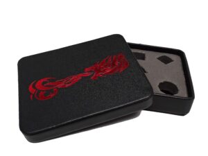 dice display and storage case - red dragon design