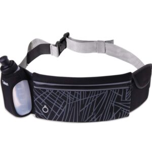 toxz sport running waist bum bag climbing jogging waist pouch belt with 1 free water bottles,waist purse,adjustable elastic belt,with headset hole