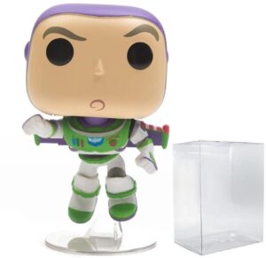 disney pixar: toy story 4 - buzz lightyear funko pop! vinyl figure (bundled with compatible box protector case), multicolored, 3.75 inches