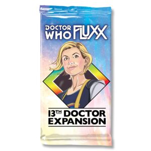 looney labs doctor who fluxx: 13th doctor expansion – 2-6 players – card games for family – 5-30 mins of gameplay – games for family game night – card games for kids & adults ages 8+ - english