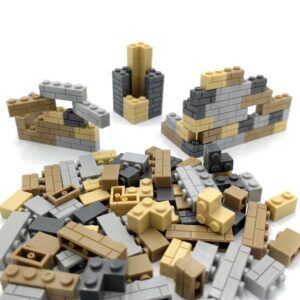 zhx diy block wall brick block city building brick parts and pieces compatible with major brands blocks kid creative toys gifts 120 pcs multi color