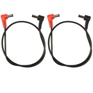 voodoo lab cable 2.5mm reverse polarity center positive right-right 18" 2 pack bunlde