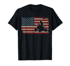 quad biker america flag gift i atv four wheeler quad bike t-shirt