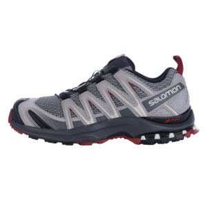 salomon men's xa pro 3d trail running shoes for men, monument / ebony / red dahlia, 12