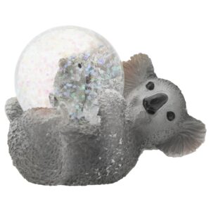 elanze designs mommy koala and joey baby magical whimsical tabletop dresser nightstand figurine miniature 45mm sturdy polyresin glitter water snow globe decoration