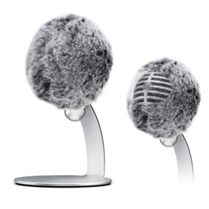 microphone windscreen - furry windscreen muff wind cover custom fit for shure mv5 condenser microphone