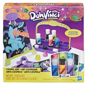 play-doh dohvinci cosmic art set with easel and storage caddy brand - art supplies for kids and tweens