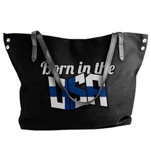 finland born in the usa womens shopping funny style shoulder bag handbag bags