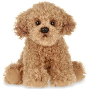 bearington caramel dog 6.5 inch stuffed dog - puppy stuffed animal - dog plush - goldendoodle stuffed animal labradoodle