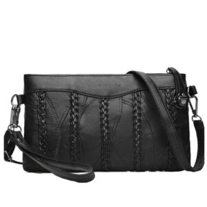 karresly women's rivets studded shoulder bag black tassel clutch bag cross body bags (black-1-1)