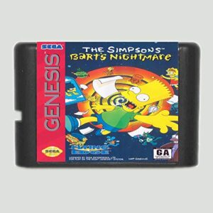 goonpetchkrai.rapat7498 the simpsons bart's nightmare 16 bit md game card for sega mega drive for genesis