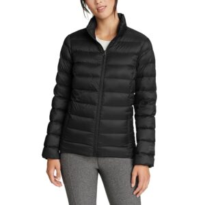 eddie bauer women's cirruslite down jacket, black, large