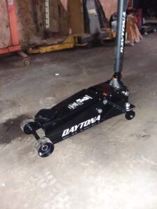 3 ton steel heavy duty floor jack with rapid pump - black