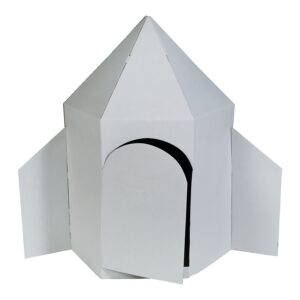 fun express do it yourself white cardboard rocketship - crafts for kids and fun home activities