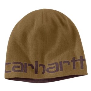 carhartt men's knit reversible hat, dark cedar, ofa