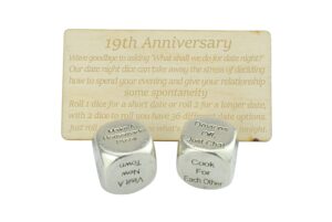 19 year anniversary metal date night dice - create a unique 19th anniversary date night