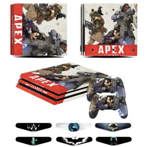 ps4 pro skins - decals for ps4 controller playstation 4 pro - stickers cover for ps4 pro controller sony playstation four pro accessories with dualshock 4 two controllers skin - apex