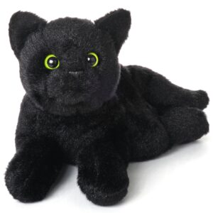 bearington collection lil’ jinx cat 8 inch cat plush - black cat plush - stuffed black cat