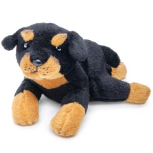 bearington lil' gunner the rottweiler stuffed animal, 8 inch dog stuffed animal