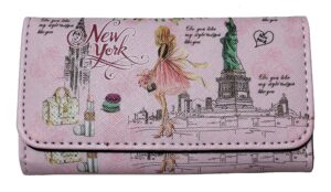 new york statue of liberty souvenir gift purse wallet (skirt-pink)