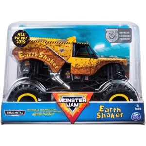 monster jam, official earth shaker monster truck, die-cast vehicle, 1:24 scale