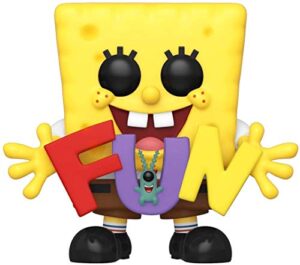 funko pop! animation: spongebob squarepants - spongebob & plankton with fun song letters, amazon exclusive