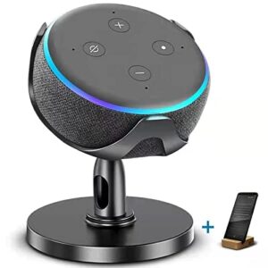 echo dot stand, table holder for echo dot 3rd generation, 360° adjustable,black