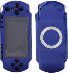 pomya full housing case coverfor psp, replacement anti-drop shell set with buttons kit for psp 1000 replacement shell(blue)