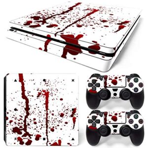 bloody vinyl skin sticker decal cover for ps4 slim console and dualshock 4 controller skin